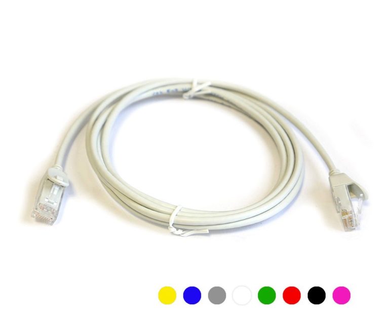 CAT6 ethernet cable, UTP mini-slimline patch cord, LSZH - LAMDA CONNECT